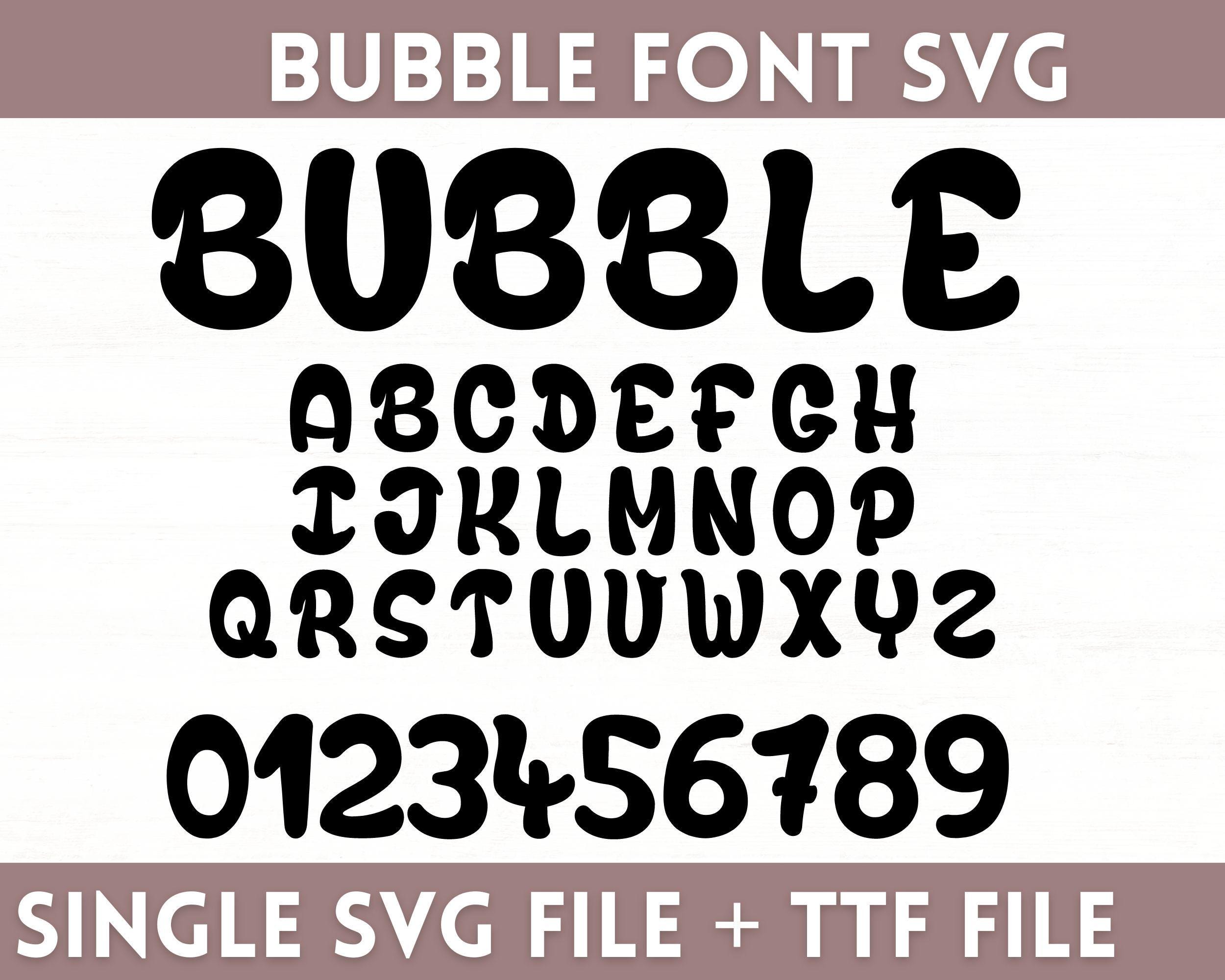 Bubble Font, Bubble Letters, Bubble Cartoon Font, Font, Boho Style ...