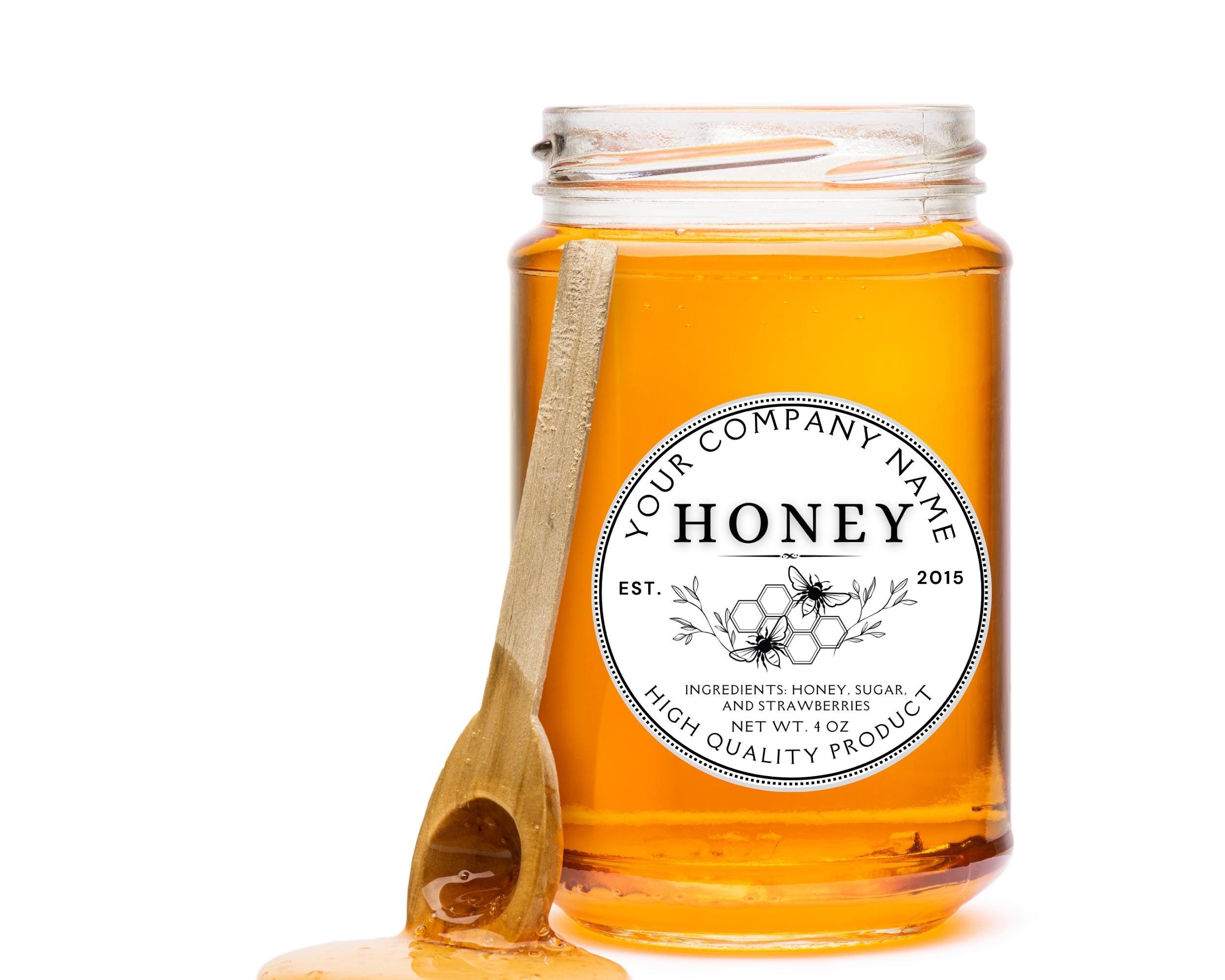 Honey Labels, Homemade Product Label, Custom Round Label, Honey Round ...