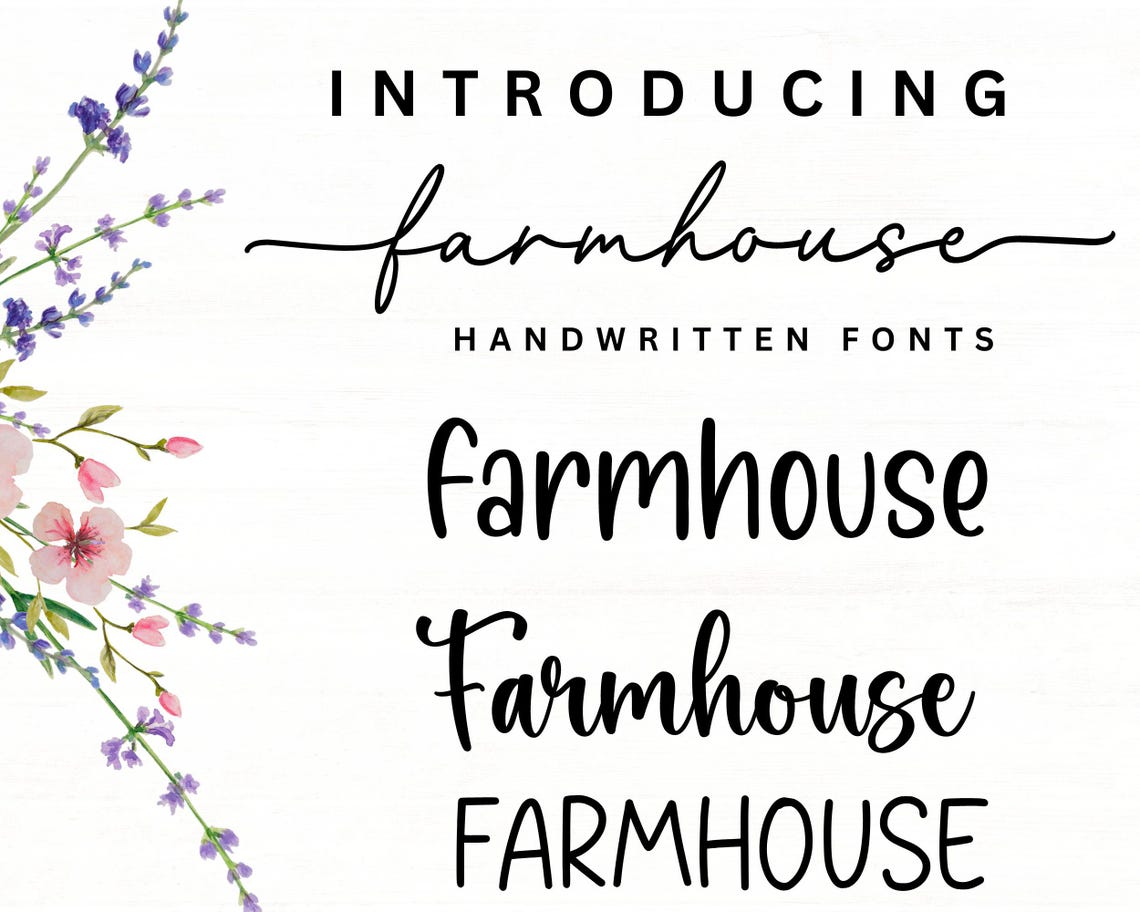 Farmhouse Font , Cricut Fonts, Farmhouse Fonts, Script Fonts, Farmhouse ...