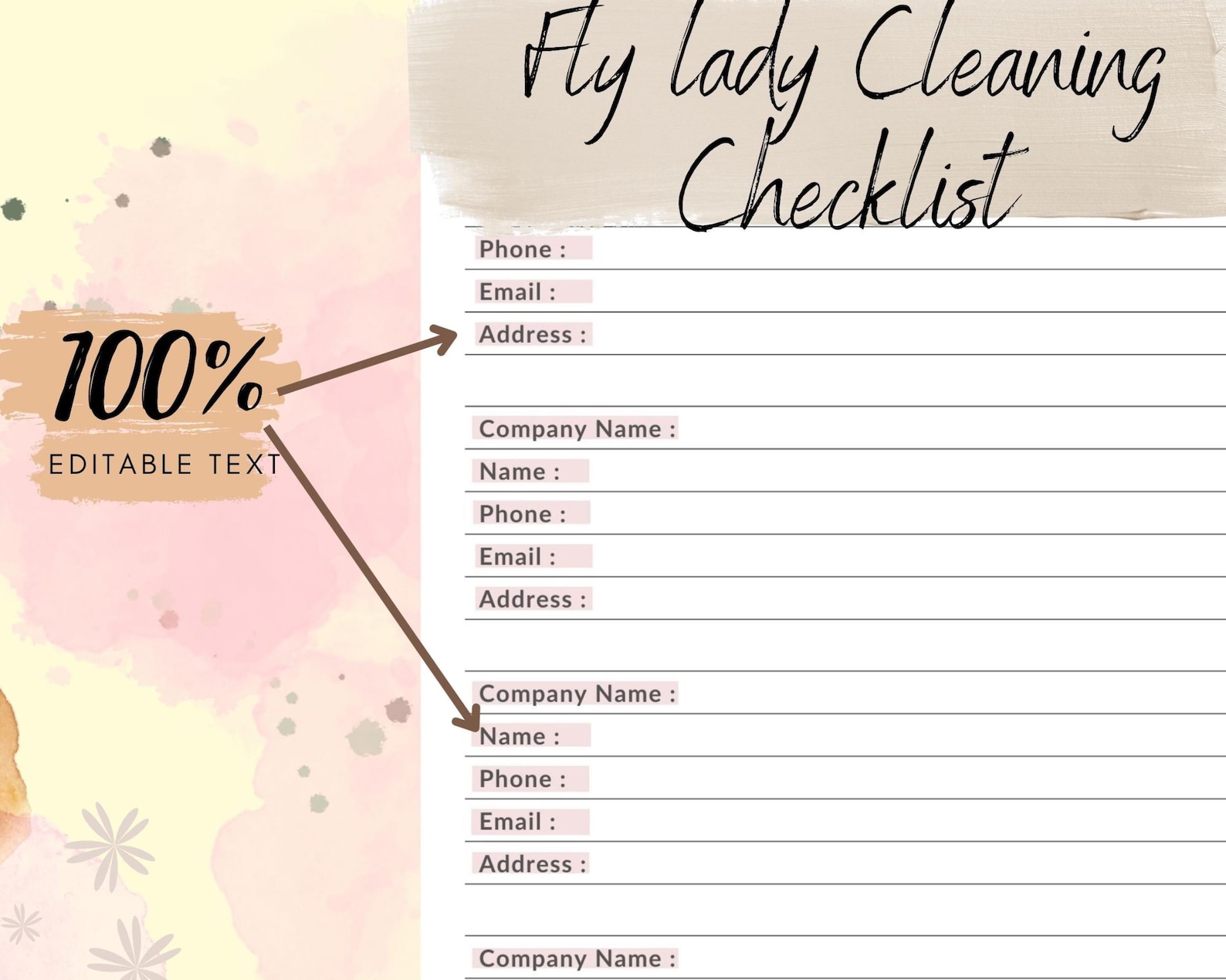Fly Lady Cleaning Schedule, Fly Lady Printables, Flylady Cleaning ...