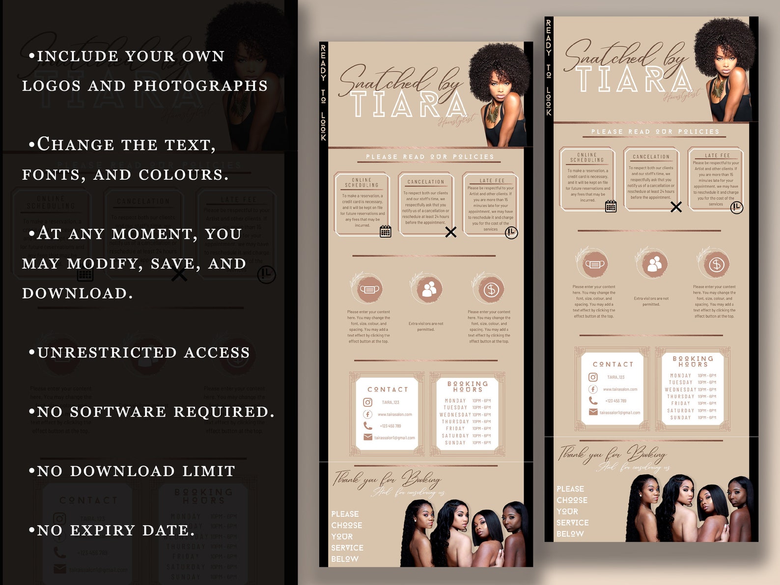 Acuity Scheduling Template Hair Stylist, Acuity Template Esthetician ...