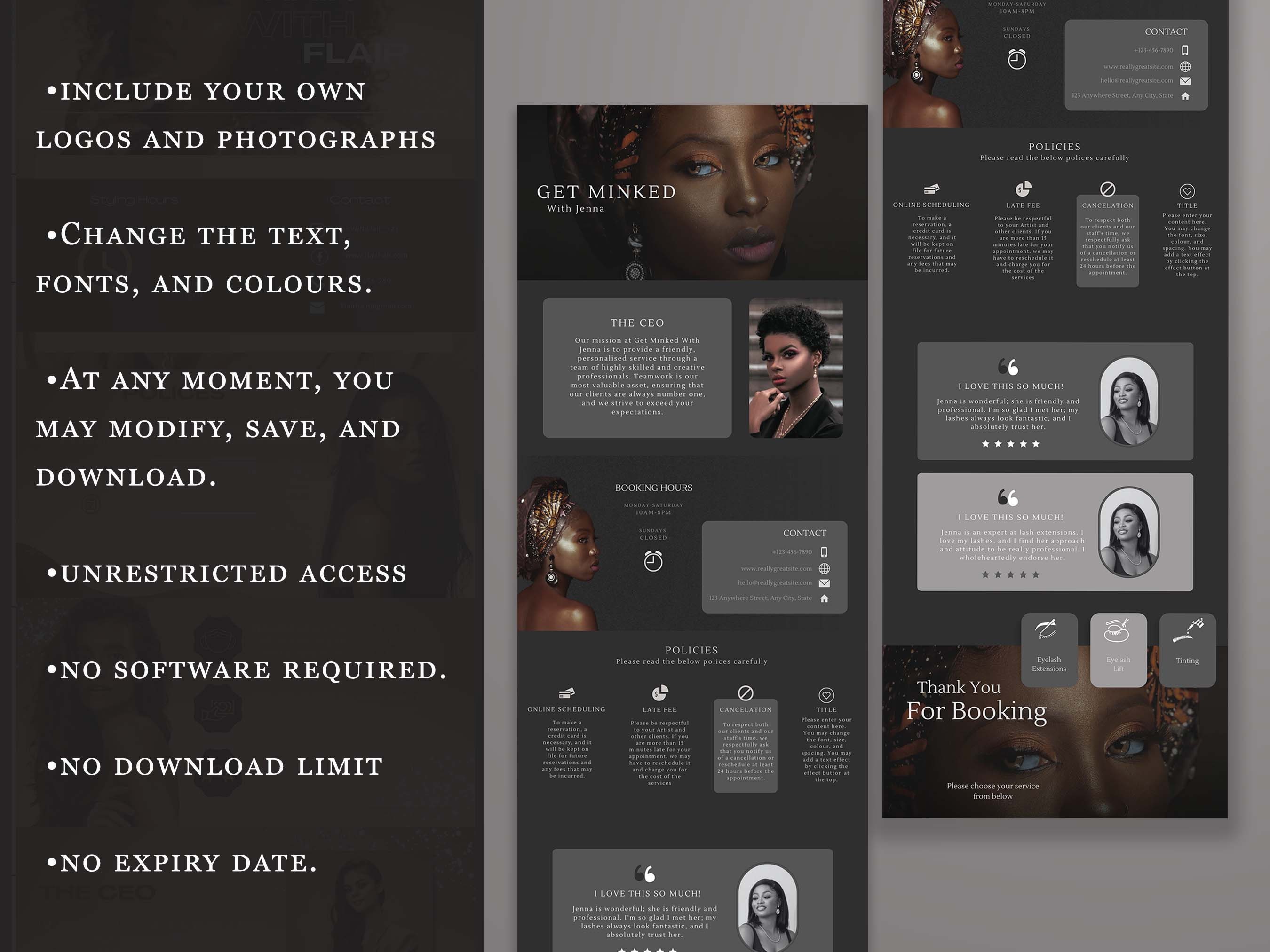 Acuity Scheduling Template Lash, Canva Acuity Booking Design,acuity ...