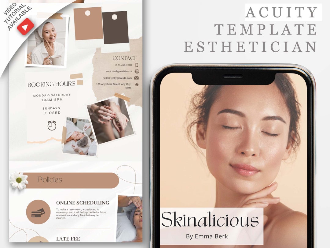 Acuity Template Esthetician, Acuity Scheduling Template Hair Stylist ...