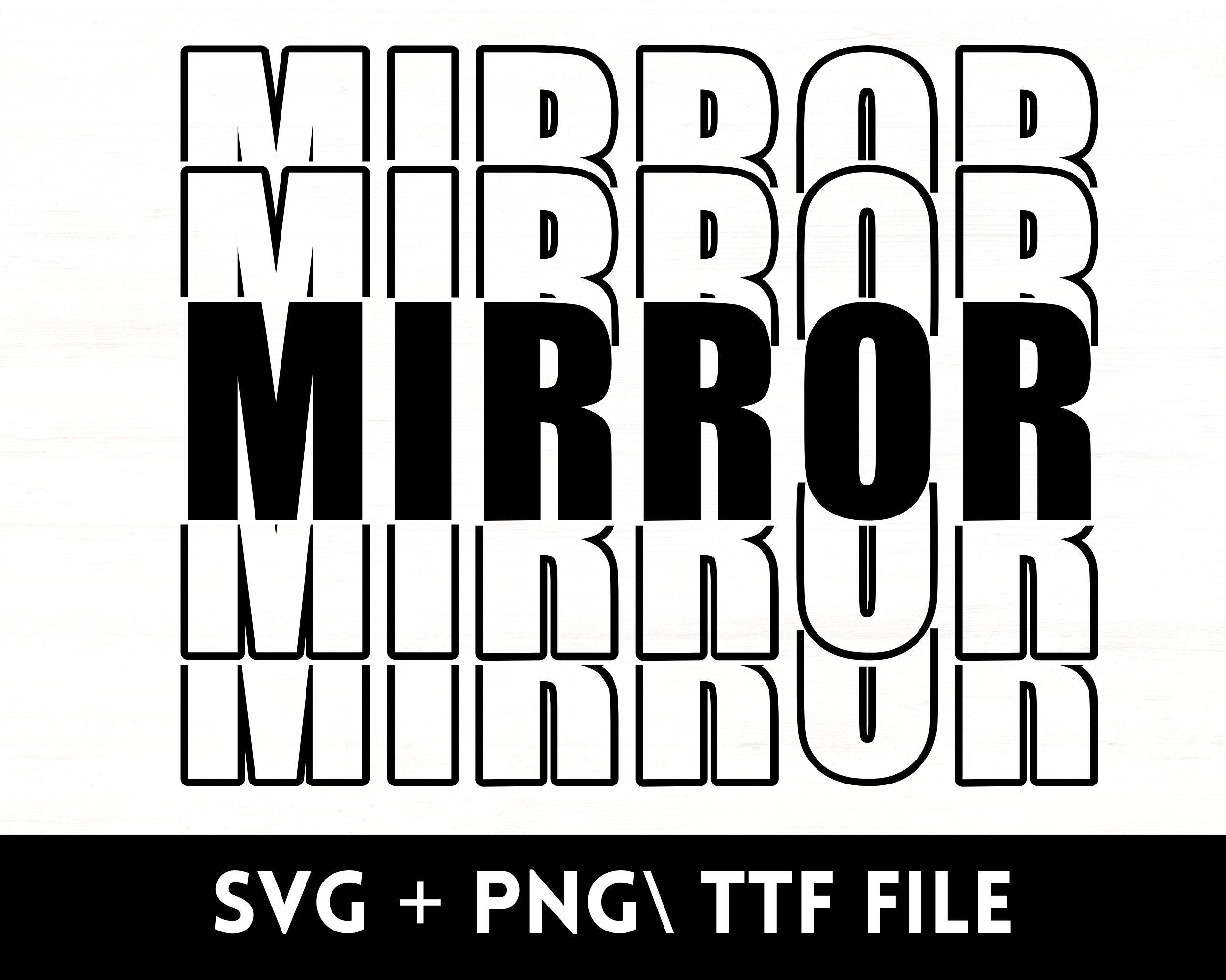 Mirror Font, Full Alphabet, Stacked Letters, Digital Download, Cricut ...