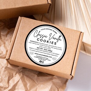 Homemade Food Label Template, Round Printable Seal, Cookie Label ...