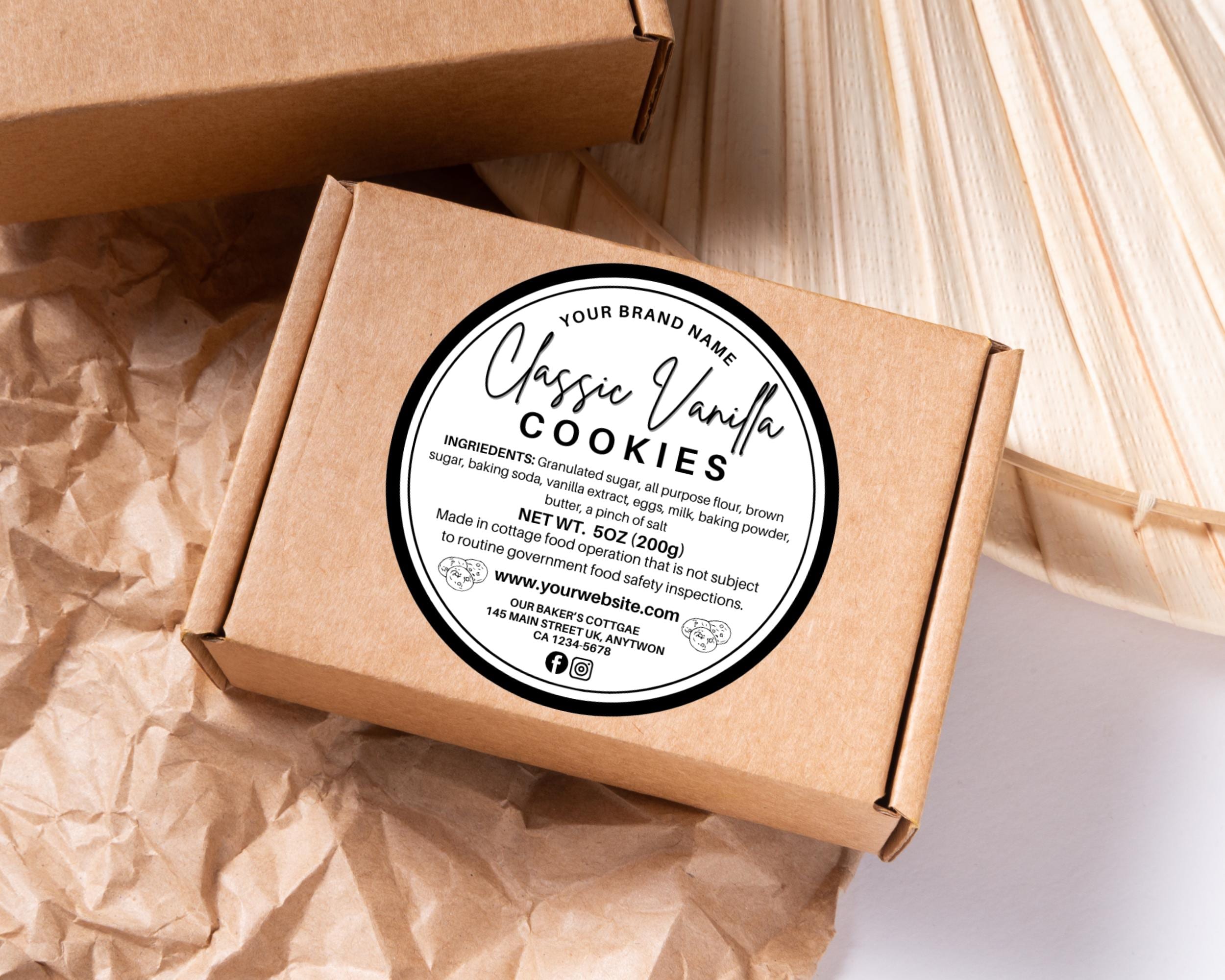 Homemade Food Label Template, Round Printable Seal, Cookie Label ...