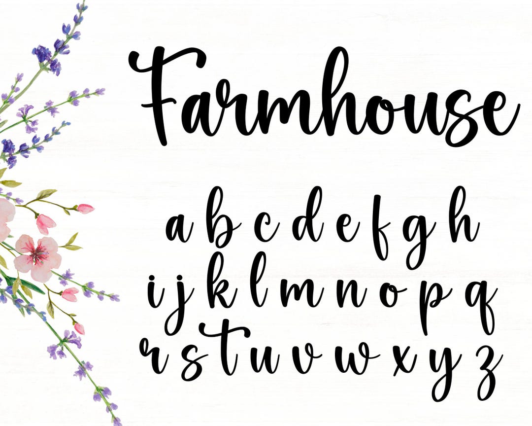 Farmhouse Font , Cricut Fonts, Farmhouse Fonts, Script Fonts, Farmhouse ...