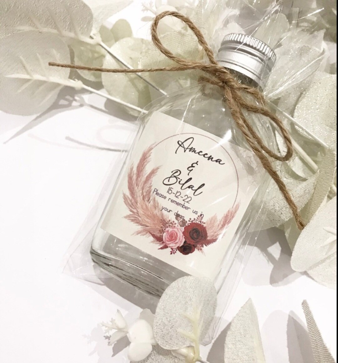 Pre-filled Zam Zam Bottles Islamic Wedding Favours Personalised ...