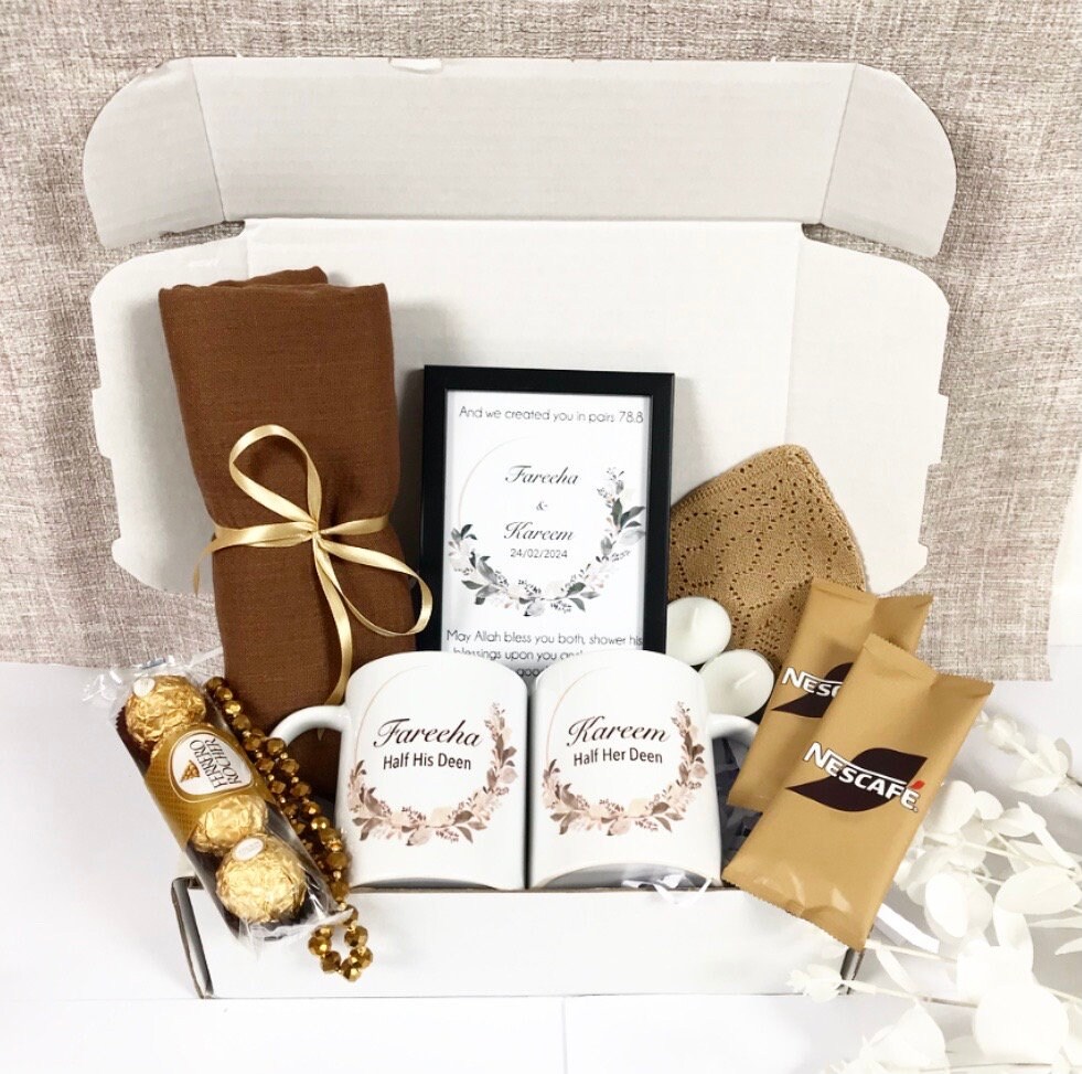 Luxury Personalised Couples Hamper Box Islamic Gift Revert Modest ...