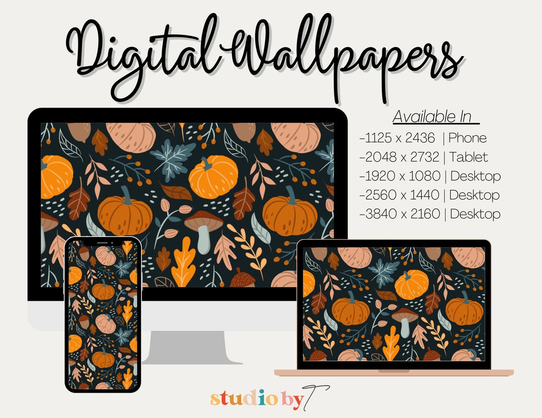 Pumpkin Harvest Wallpaper | (fall Wallpaper, Halloween Wallpaper ...