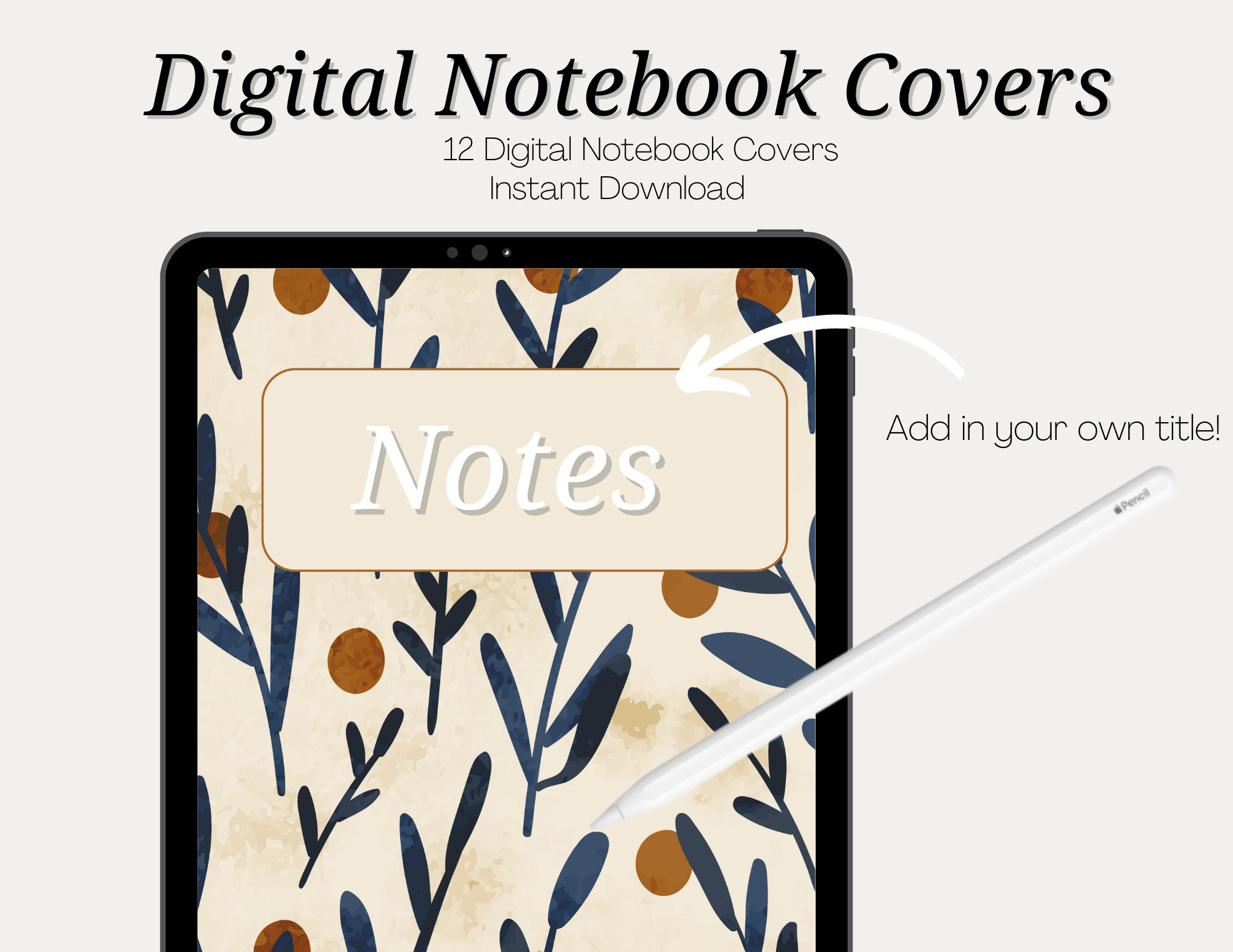 Minimal Digital Notebook Covers | Instant Download ( Goodnotes Covers ...