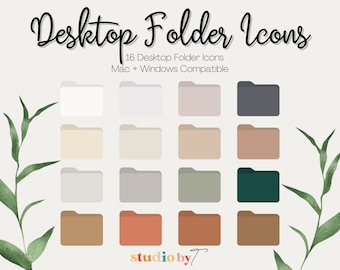 Desktop Folder Icons for Mac, Desktop Folder Icons, Aesthetic Desktop ...
