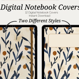 Minimal Digital Notebook Covers | Instant Download ( Goodnotes Covers ...