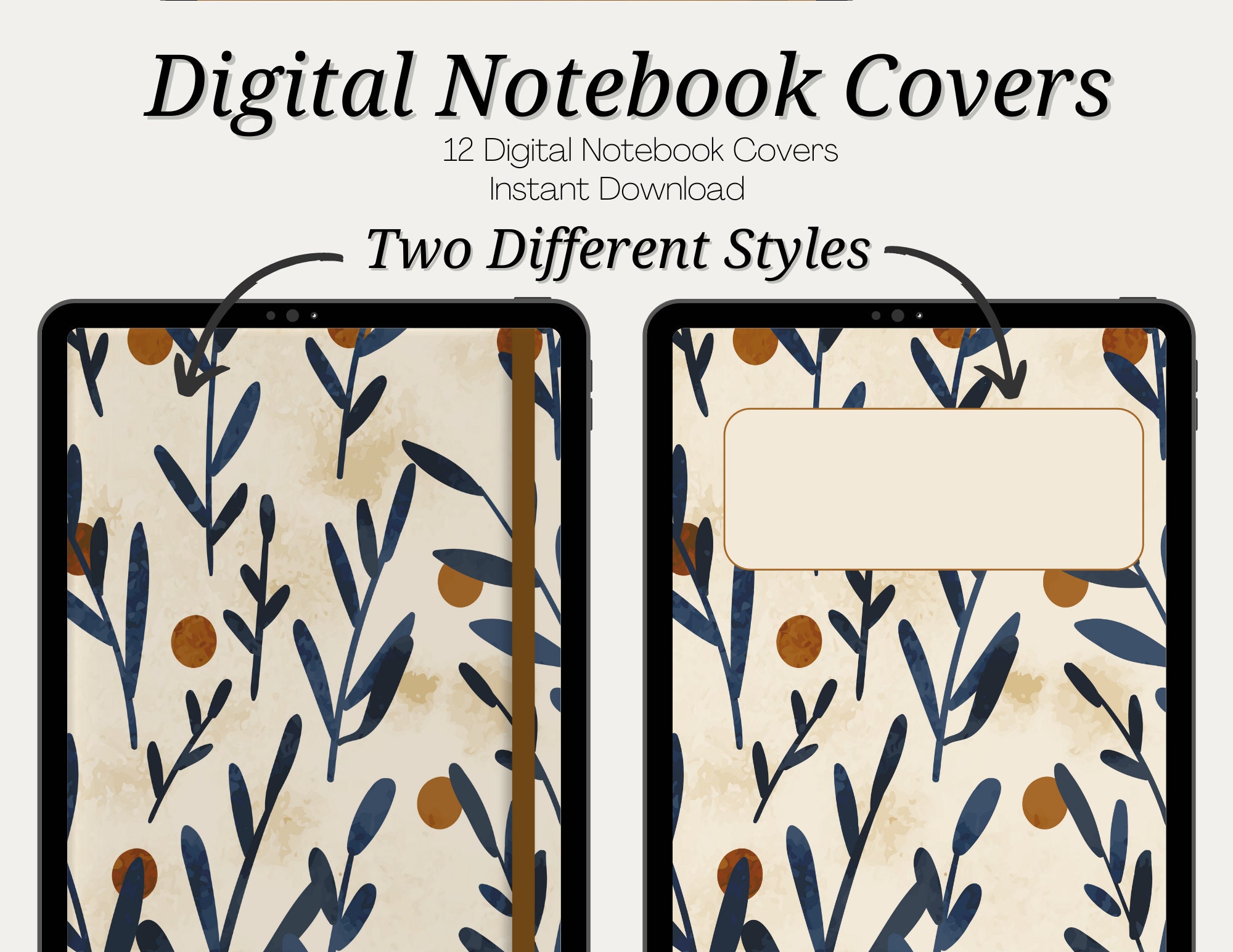 Minimal Digital Notebook Covers Instant Download Goodnotes Covers ...