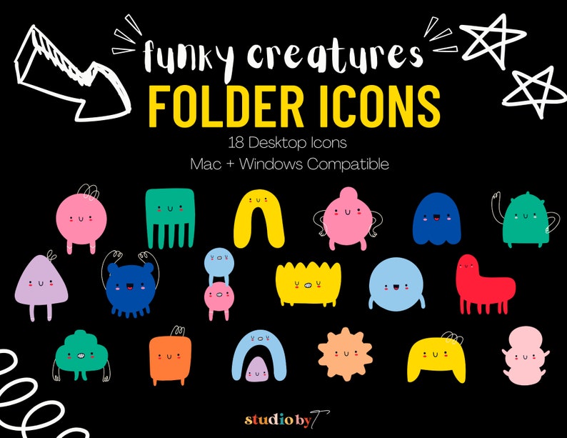 Funky Creatures Collection | Desktop Folder Icons for Mac, Desktop ...