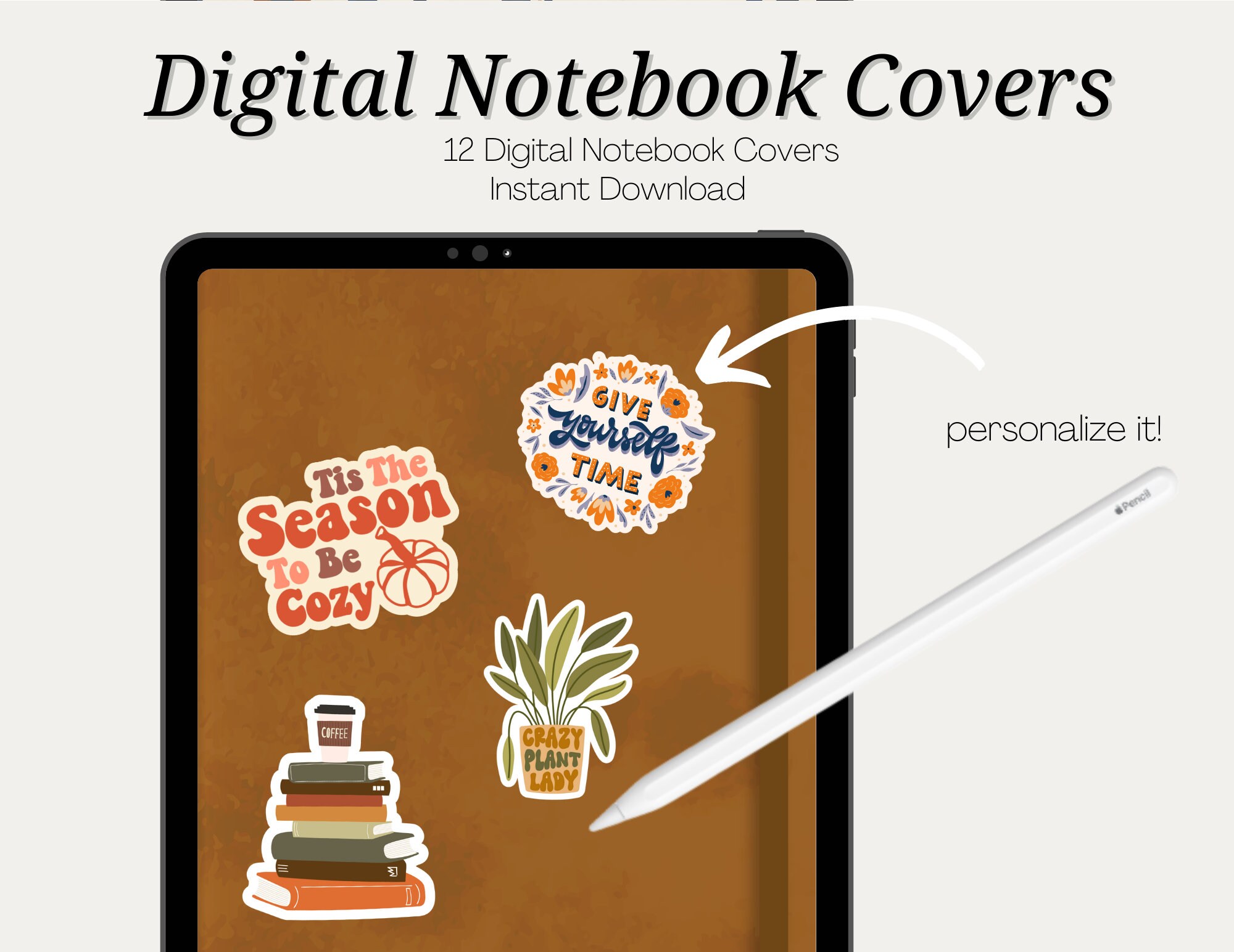 Minimal Digital Notebook Covers | Instant Download ( Goodnotes Covers ...