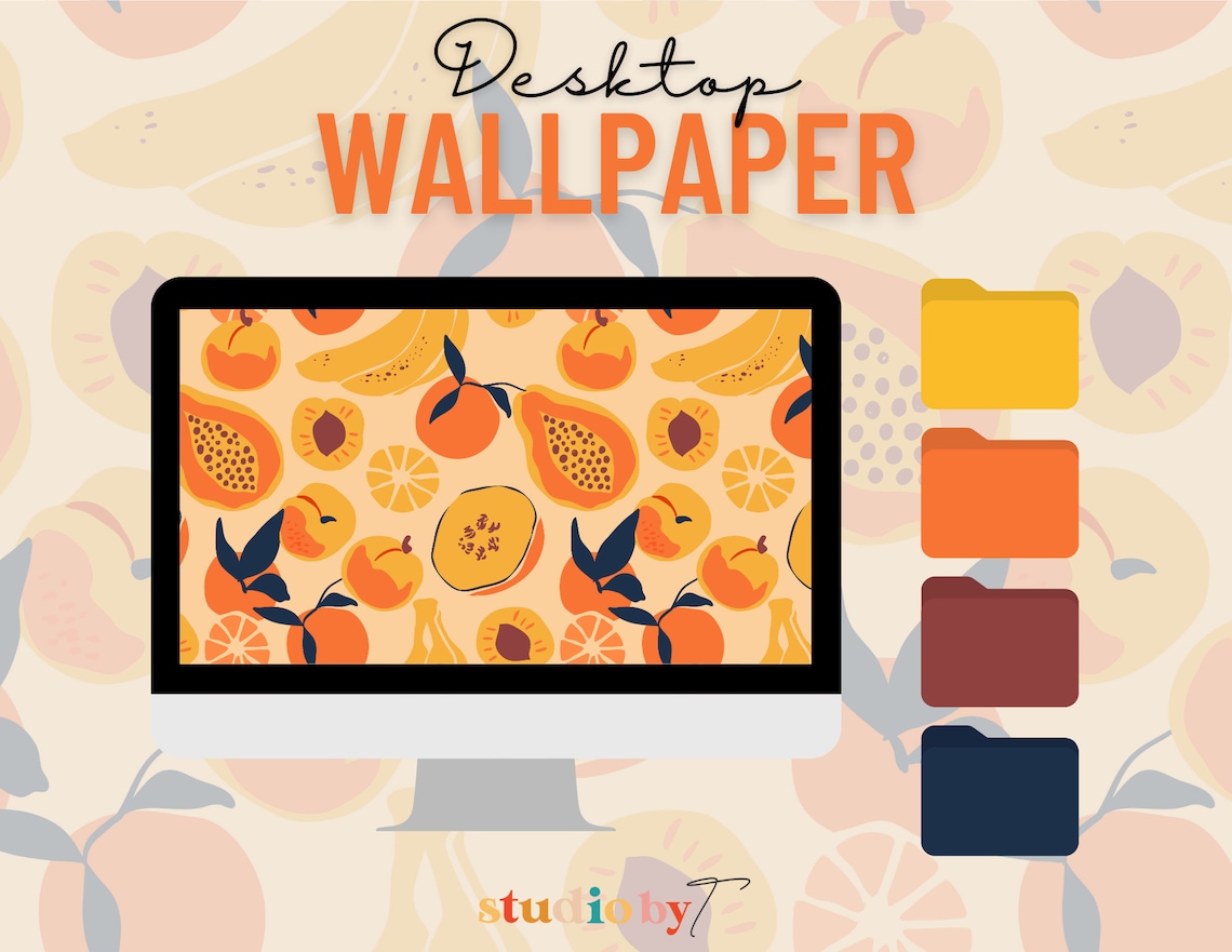 Tropical Fruits Desktop Wallpaper (aesthetic Desktop Wallpaper, MacBook ...