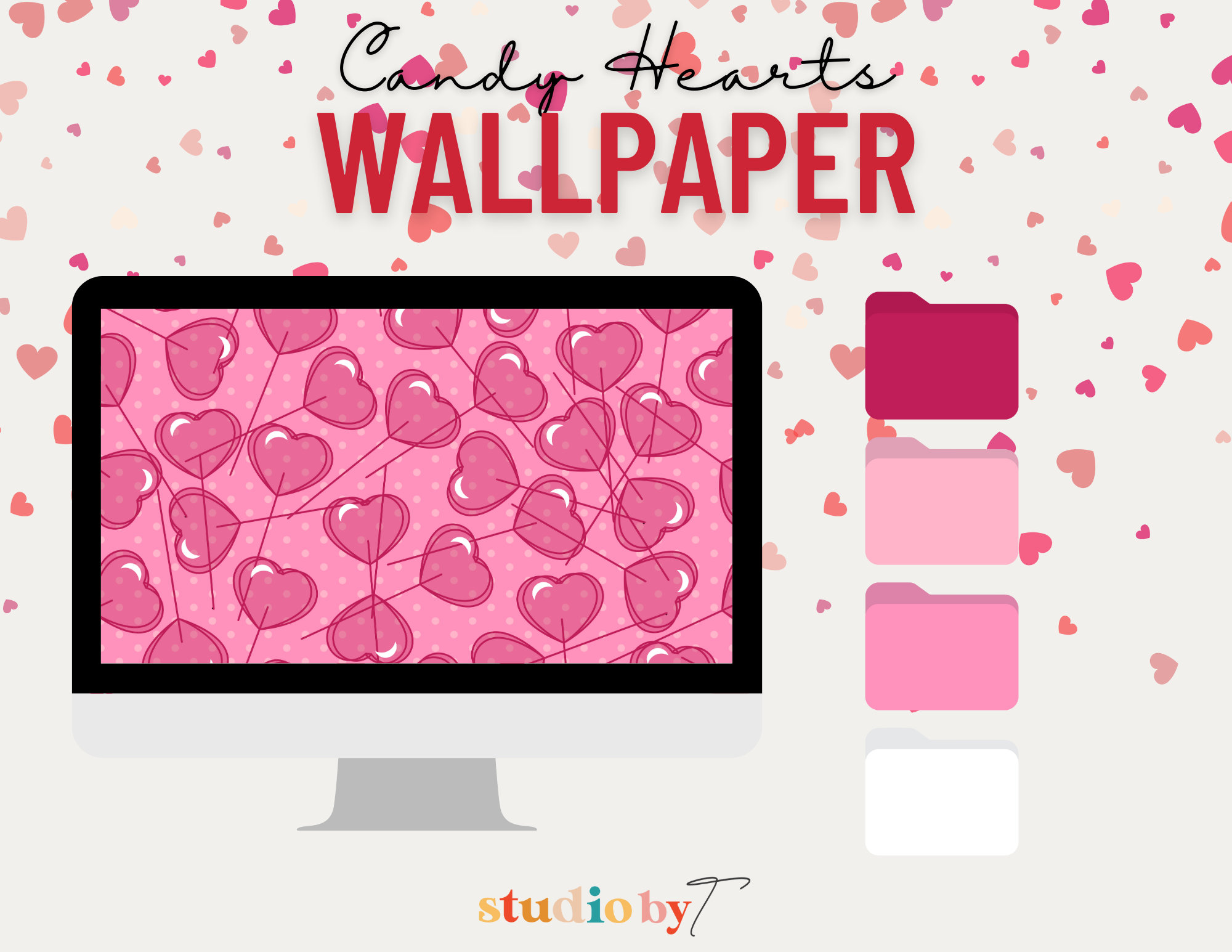 Candy Hearts Desktop Wallpaper (valentines Day Cute Valentines Day ...