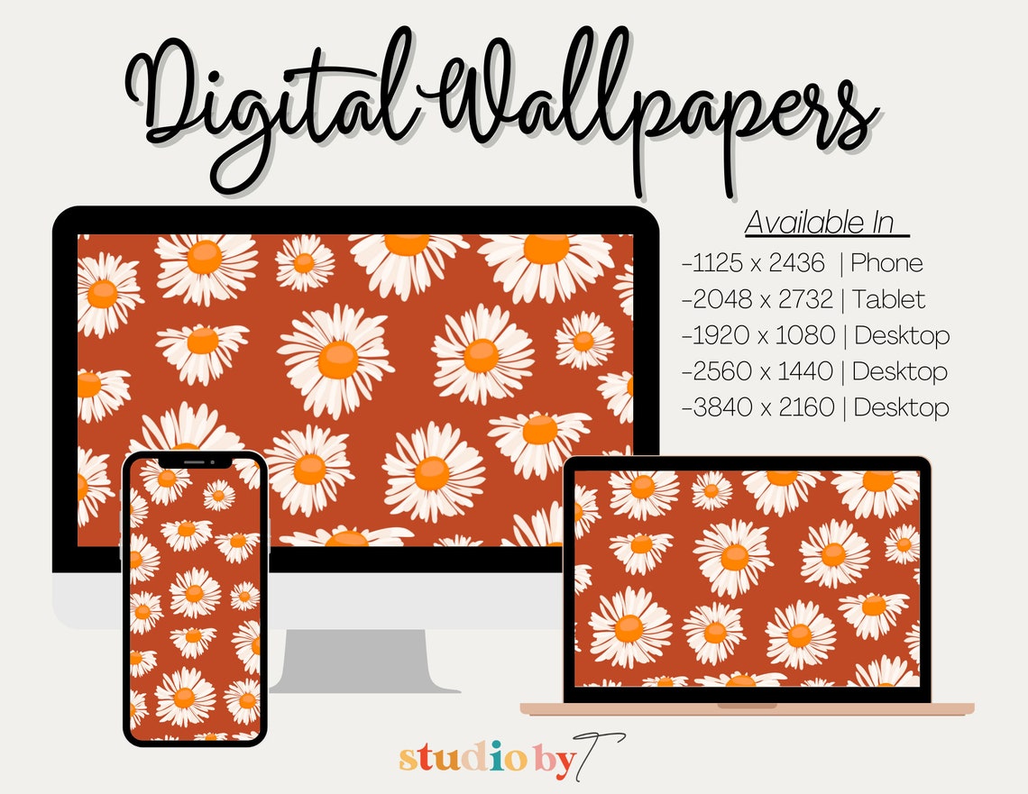 Fall Daisy Wallpaper | (fall Wallpaper, Halloween Wallpaper, MacBook ...