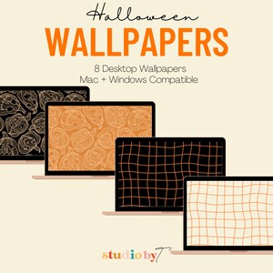 Halloween Desktop Wallpaper cute Halloween Desktop Wallpaper - Etsy