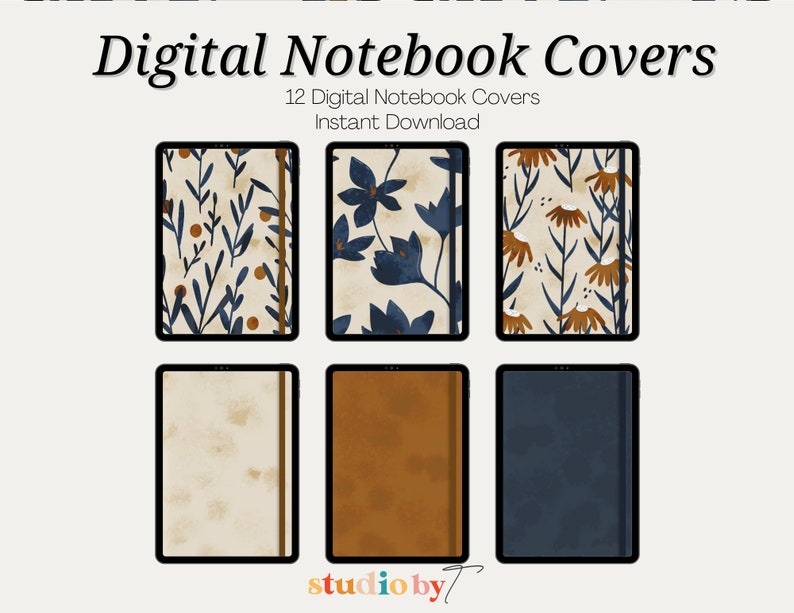 Minimal Digital Notebook Covers | Instant Download ( Goodnotes Covers ...