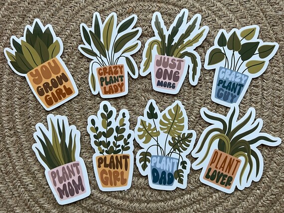Crazy Plant Lover Stickers Plant Stickers Plant Lover - Etsy