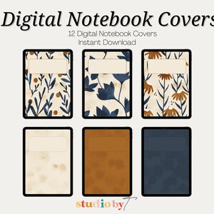 Minimal Digital Notebook Covers | Instant Download ( Goodnotes Covers ...