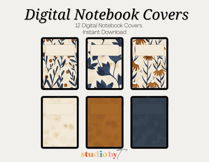 Minimal Digital Notebook Covers | Instant Download ( Goodnotes Covers ...
