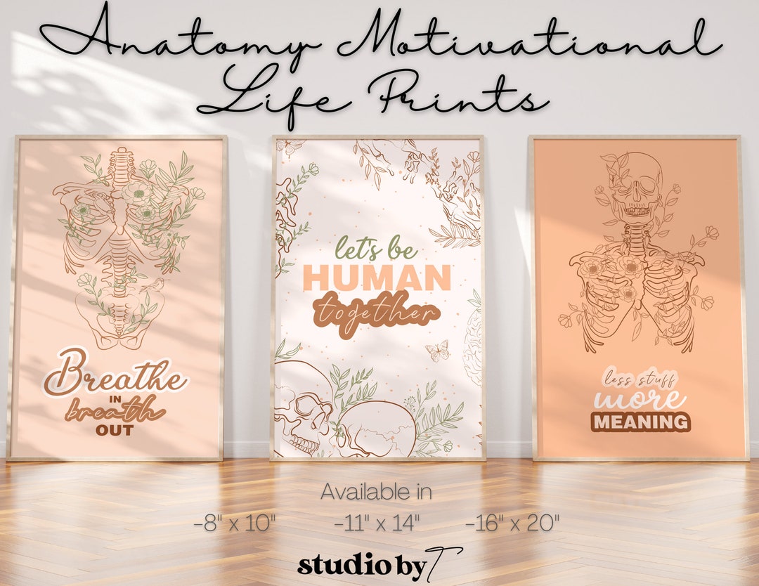 Life Anatomy Motivational Prints | Motivational Quotes, Line Art Prints ...