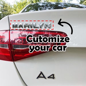 Custom Letters Numbers Emblem Badge Car Decal, Matte Black, 3D Quality ...