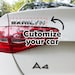 Custom Letters Numbers Emblem Badge Car Decal, Matte Black, 3D Quality ...