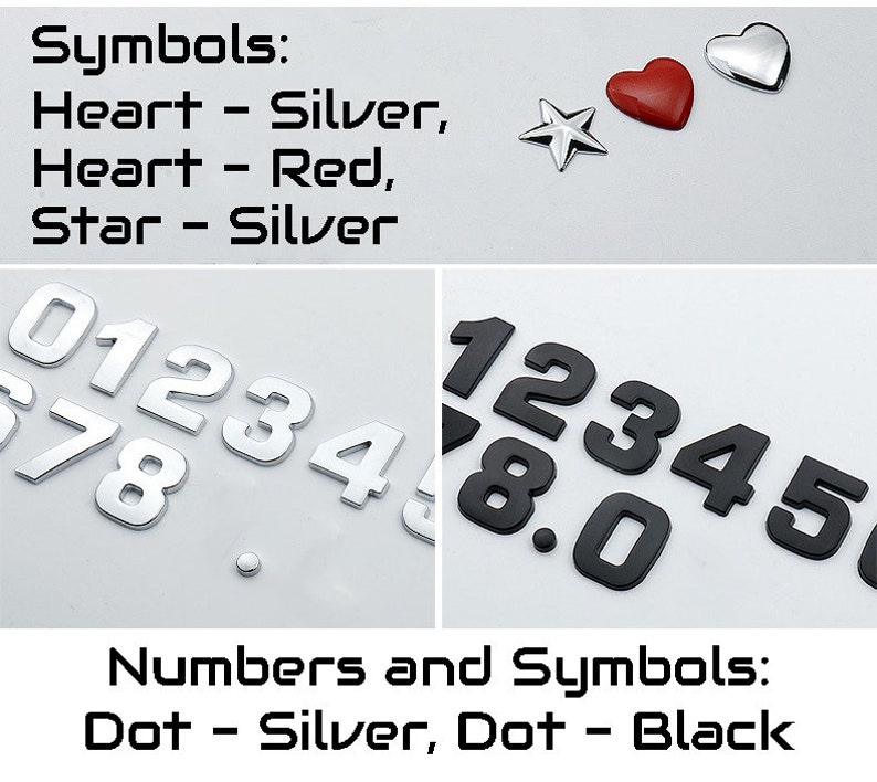 Custom Letters Numbers Emblem Badge Car Decal Matte Black 3D - Etsy