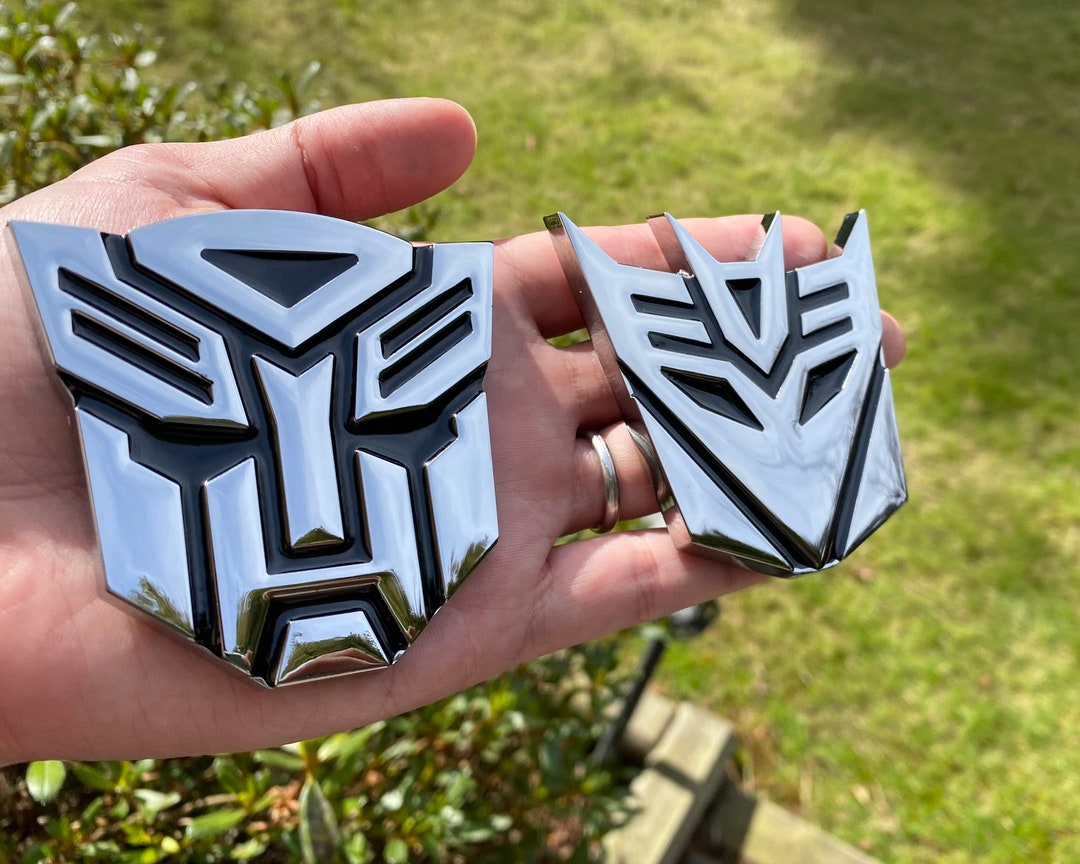 3D Transformers Autobots Decepticon Badge Emblem, Alloy Chrome or ...