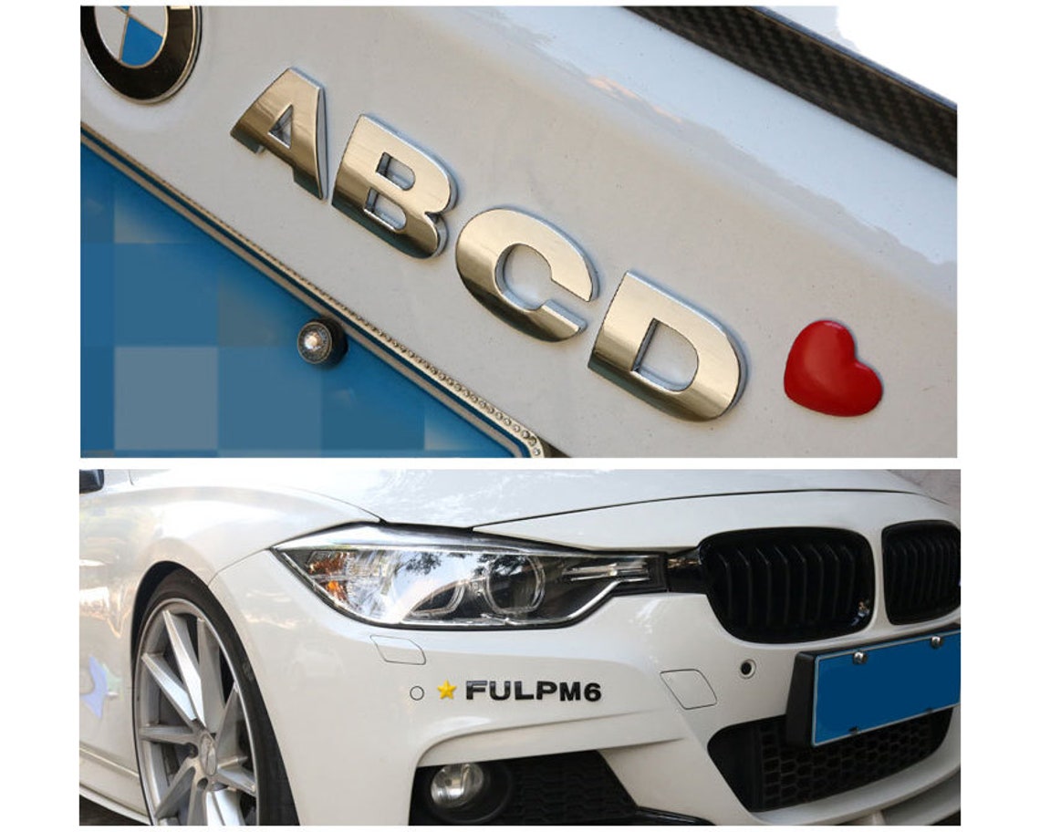 Custom Letters Numbers Emblem Badge Car Decal Matte Black 3D - Etsy