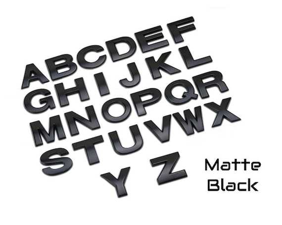 Custom Letters Numbers Emblem Badge Car Decal Matte Black 3D - Etsy