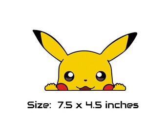 Shocked Pikachu Car Decal - Etsy