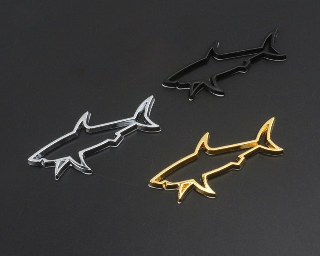 Metallic Shark Car Decal Sticker, Zinc Alloy Emblem Stickers - Etsy