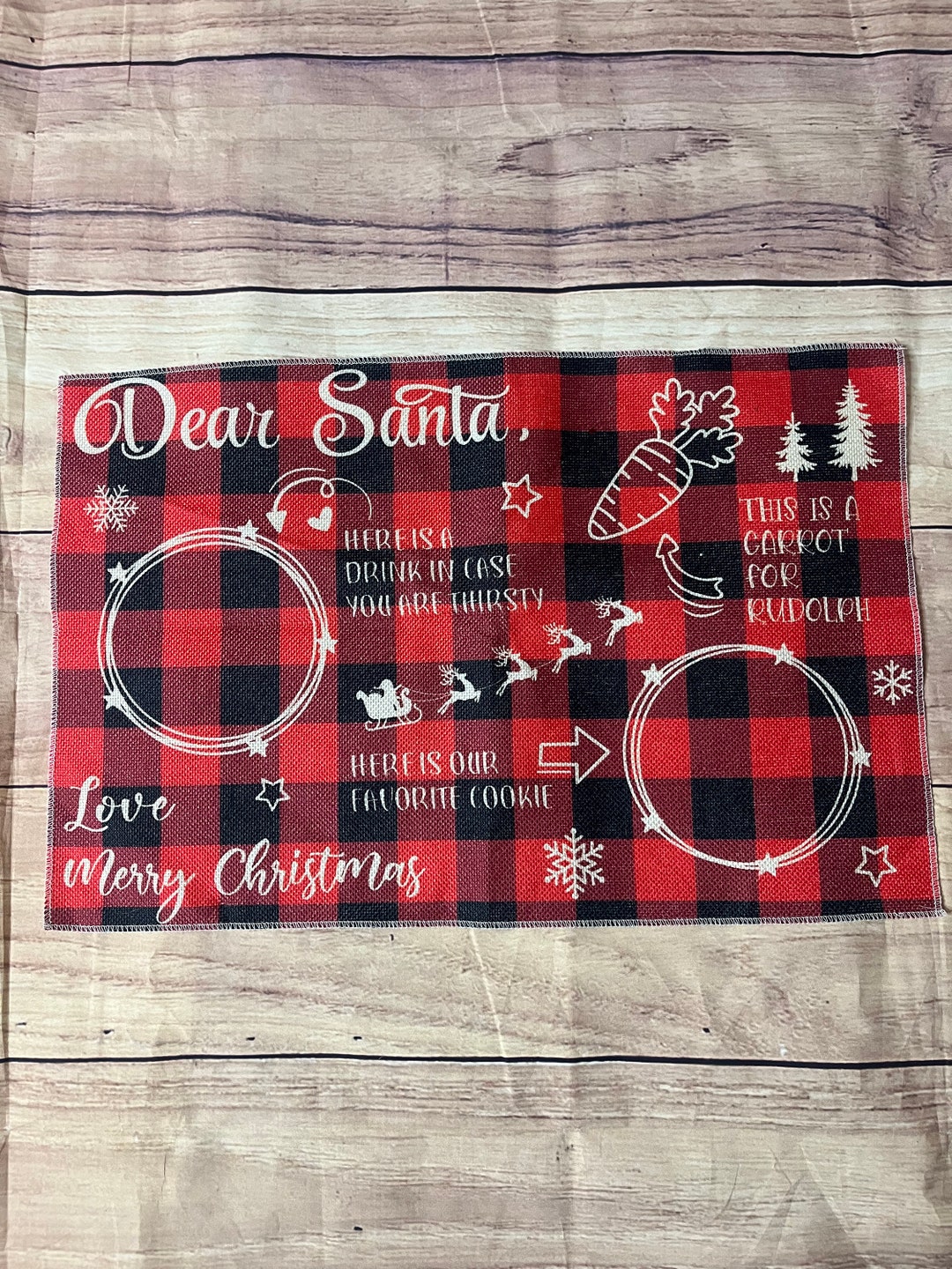 Santa Cookie ,milk Placemat - Etsy