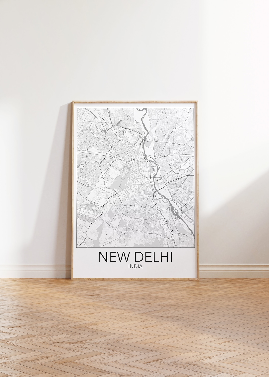 New Delhi Printable Artwork, City Outline Print, Apartment Decor Gift ...