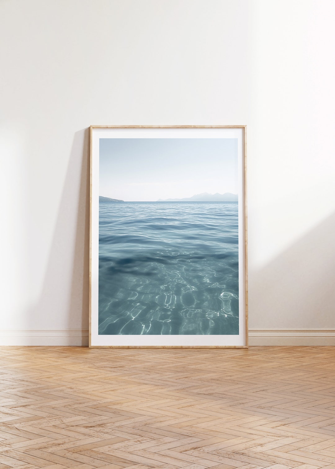 Light Blue Ocean Printable Wall Art, Soothing Aesthetic Home Decor ...