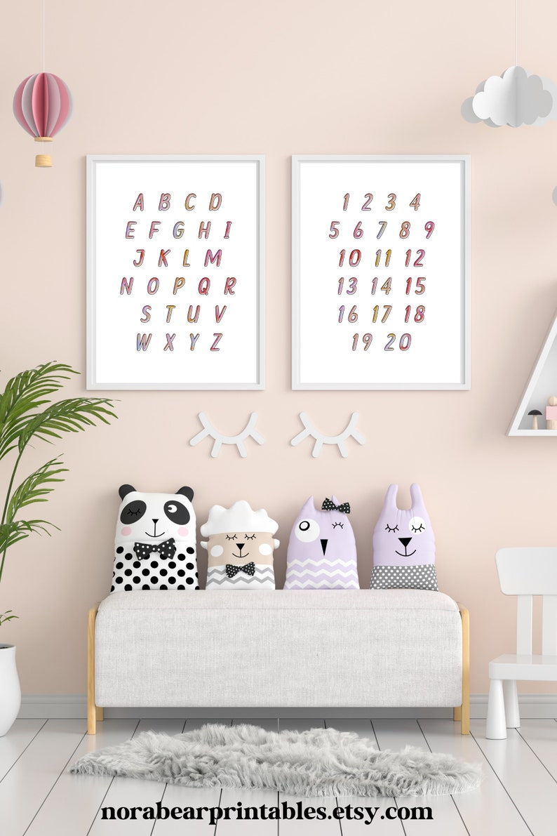 Numbers Poster | Rainbow Watercolor Numbers Print | Educational Art ...