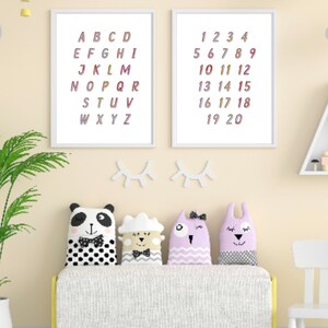 Alphabet Poster Rainbow Watercolor Alphabet Print Educational Art ABC ...