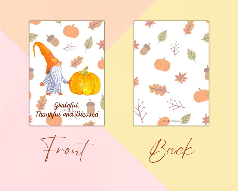 Gnome Autumn Card Bundle Printable | PDF Instant Download | Gnome ...