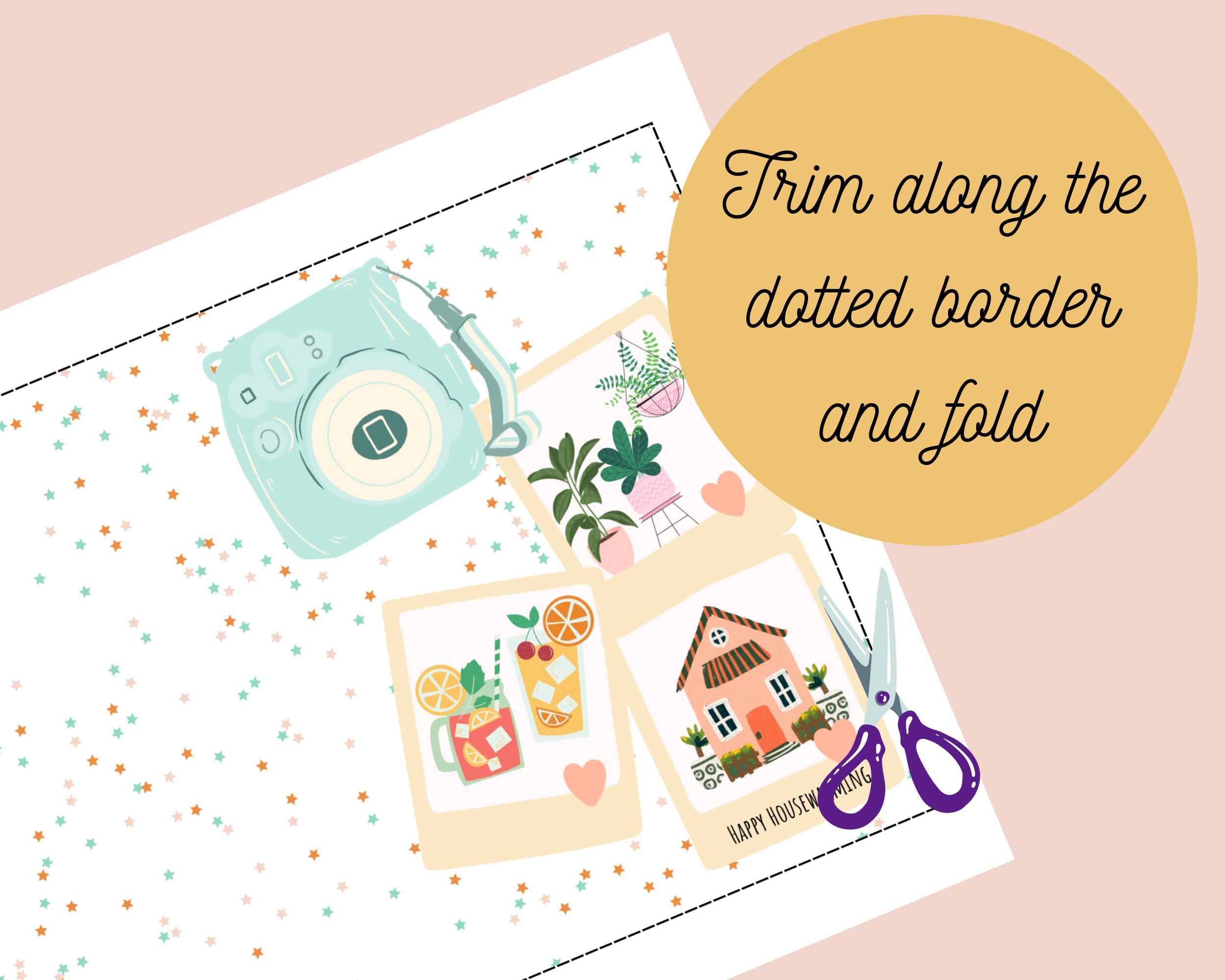 Polaroid Housewarming Card Printable PDF Instant Download New Home ...