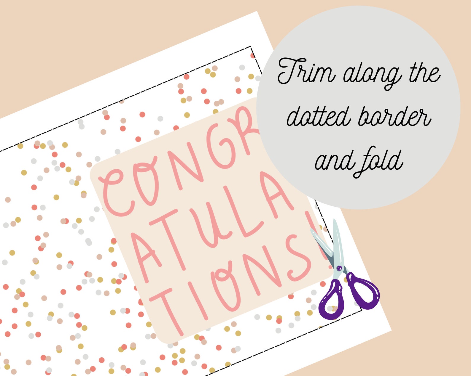 Congratulations Card Printable PDF Instant Download Celebratory ...