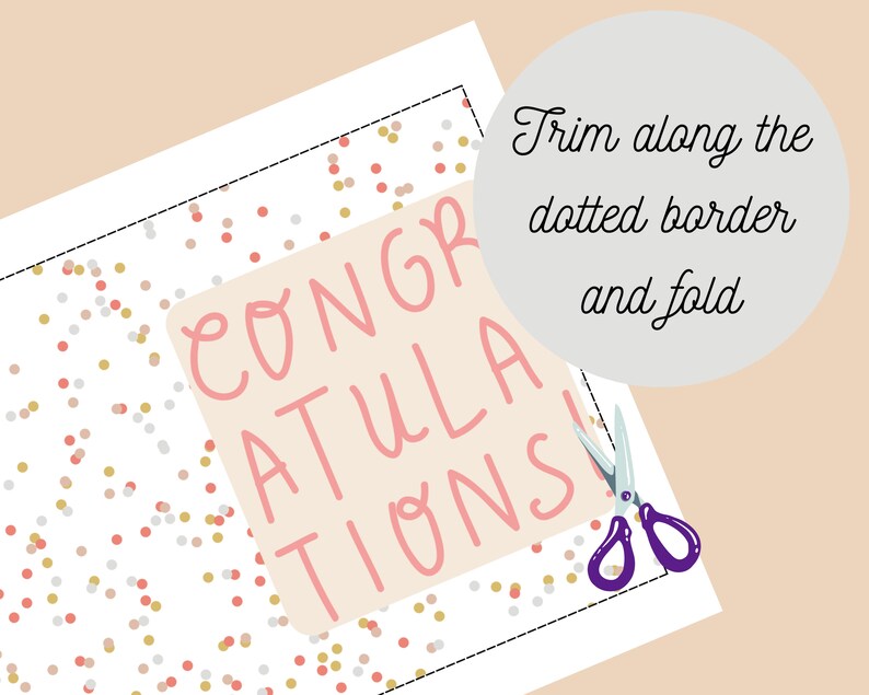 Congratulations Card Printable PDF Instant Download Celebratory ...