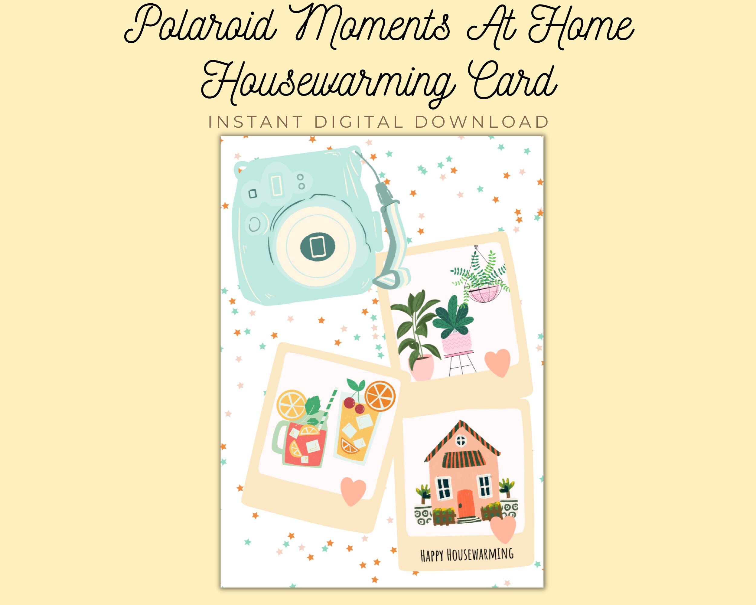Polaroid Housewarming Card Printable PDF Instant Download New Home ...