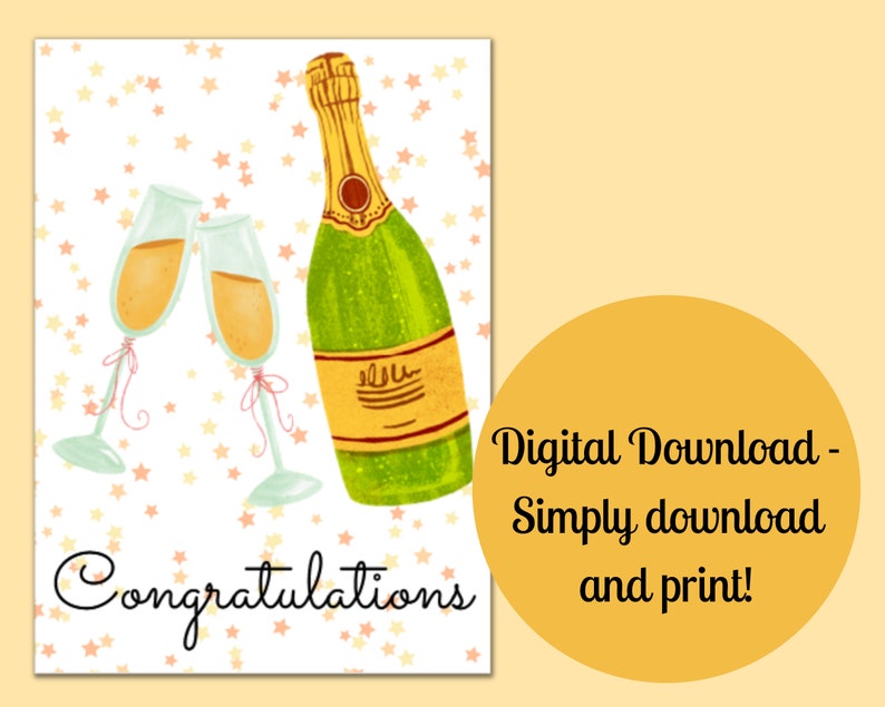 Printable Congratulations Card | PDF Digital Download | Congratulations ...