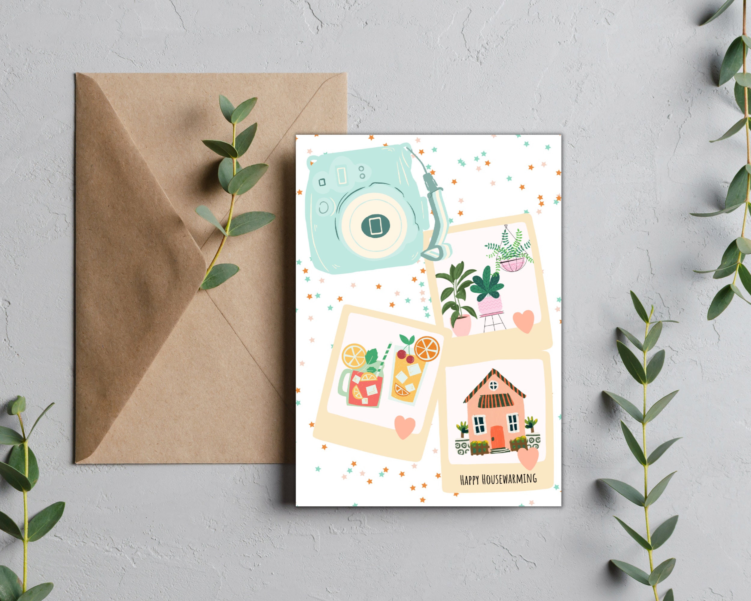 Polaroid Housewarming Card Printable PDF Instant Download New Home ...
