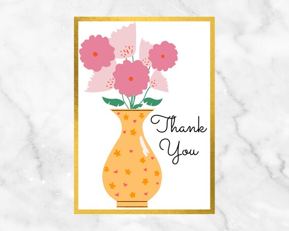 Printable Thank You Card PDF Digital Download Thank You - Etsy